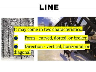 ELEMENTS OF ART - LESSON 2 The seven elements of art are line, shape, space, value, form ...