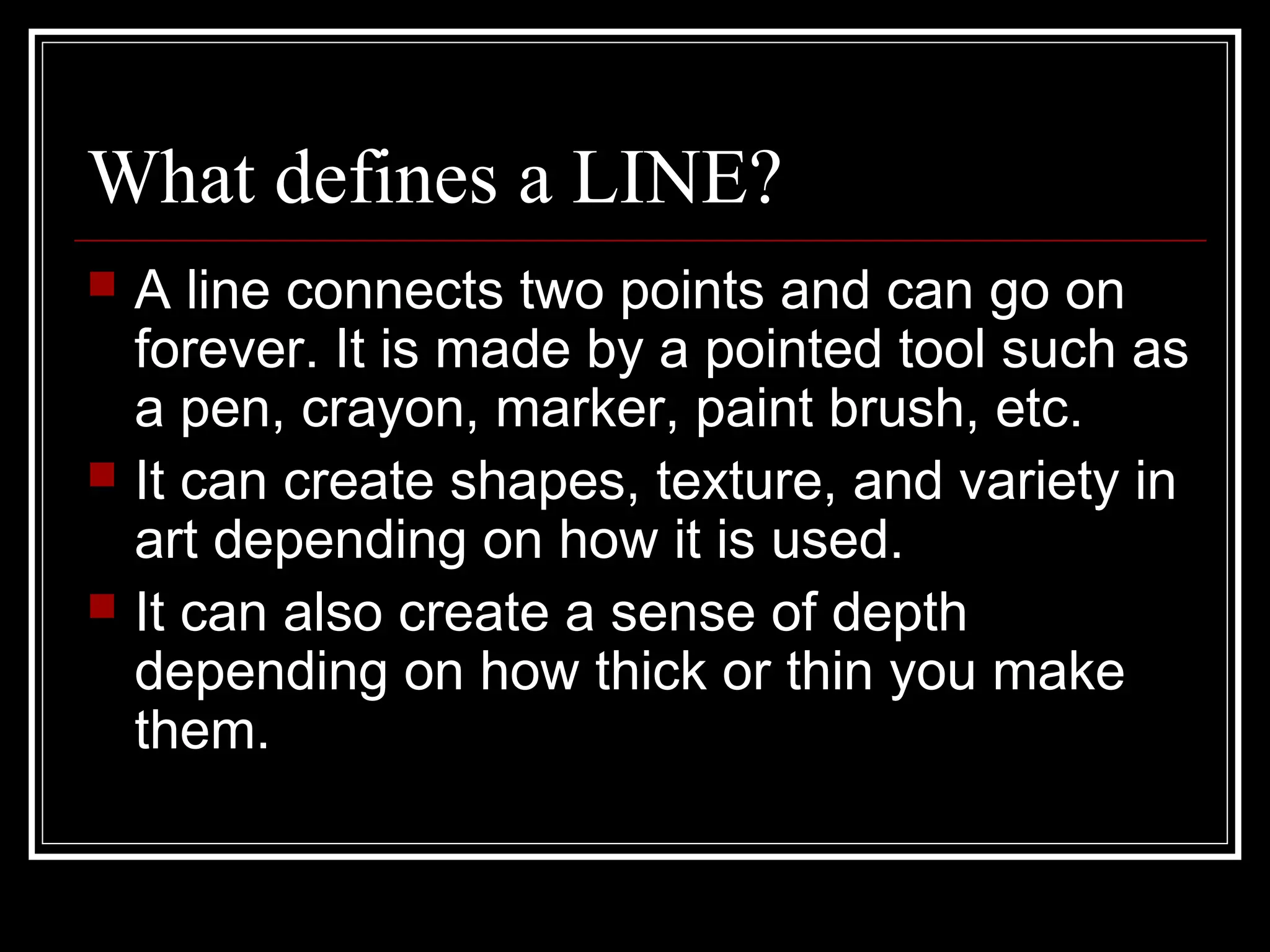 Elements of Art: LINE | PPT | Drawing and Sketching | Arts and Crafts
