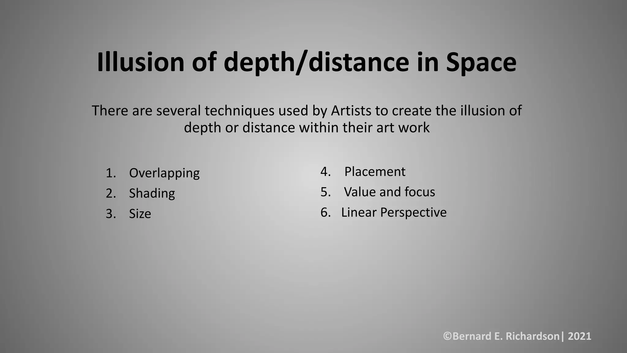 Elements of art space | PPTX