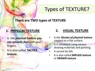 Element of art - texture | PPTX