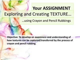 Element of art - texture | PPTX