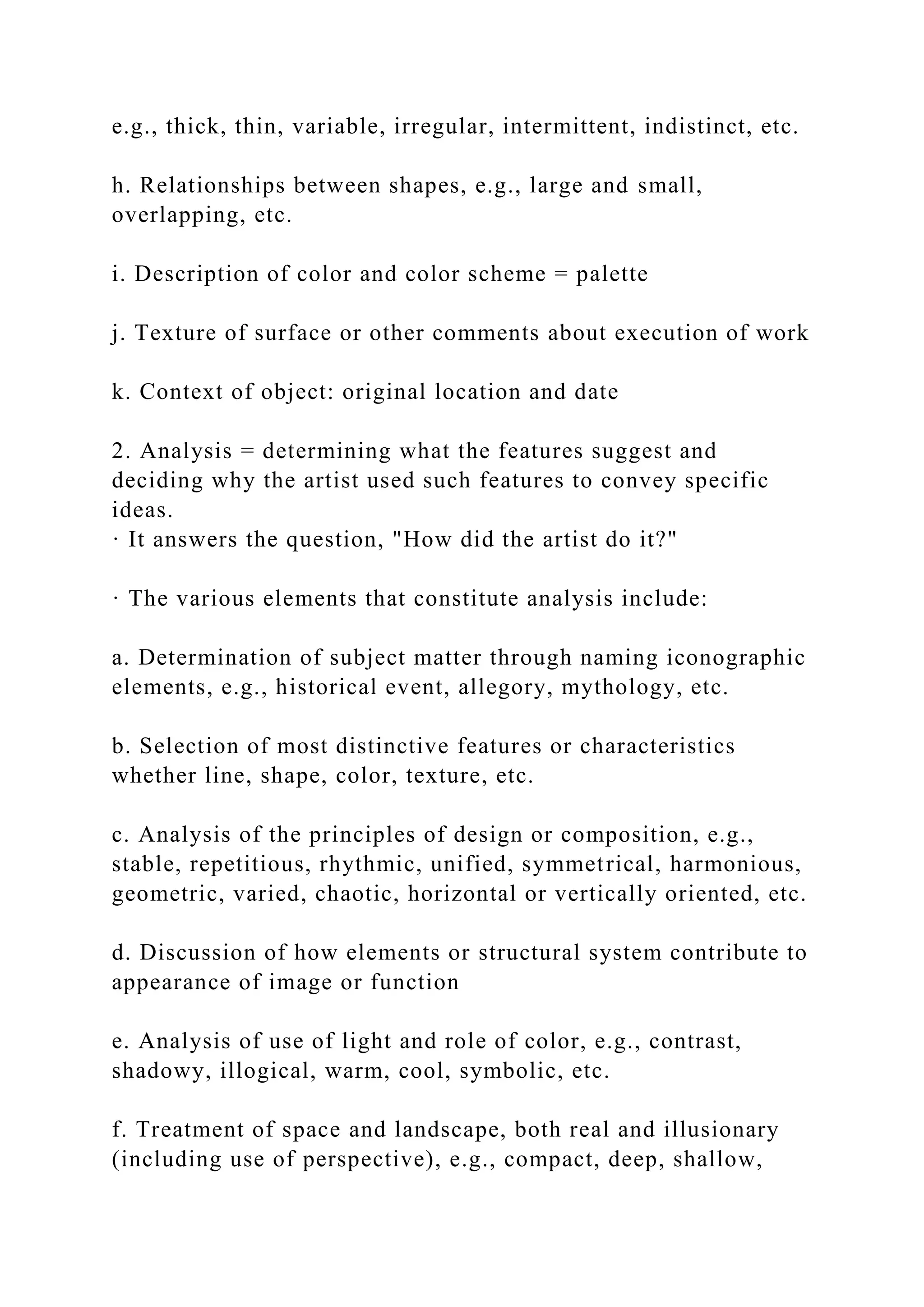 Elements of Art Form Line Shape Color Texture Space ValueForm.docx