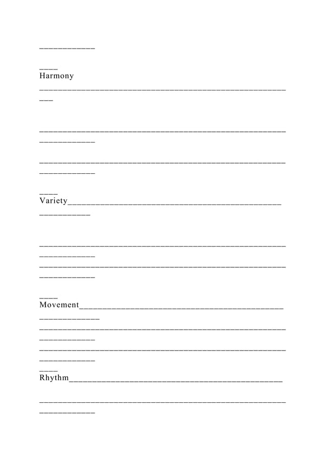 Elements of Art Form Line Shape Color Texture Space ValueForm.docx | 3 ...