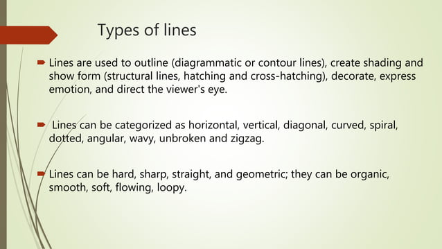 Element of art: line | PPTX | Arts and Crafts | Hobbies & Interests