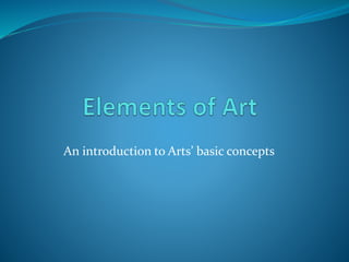 Elements of art pt1 | PPTX
