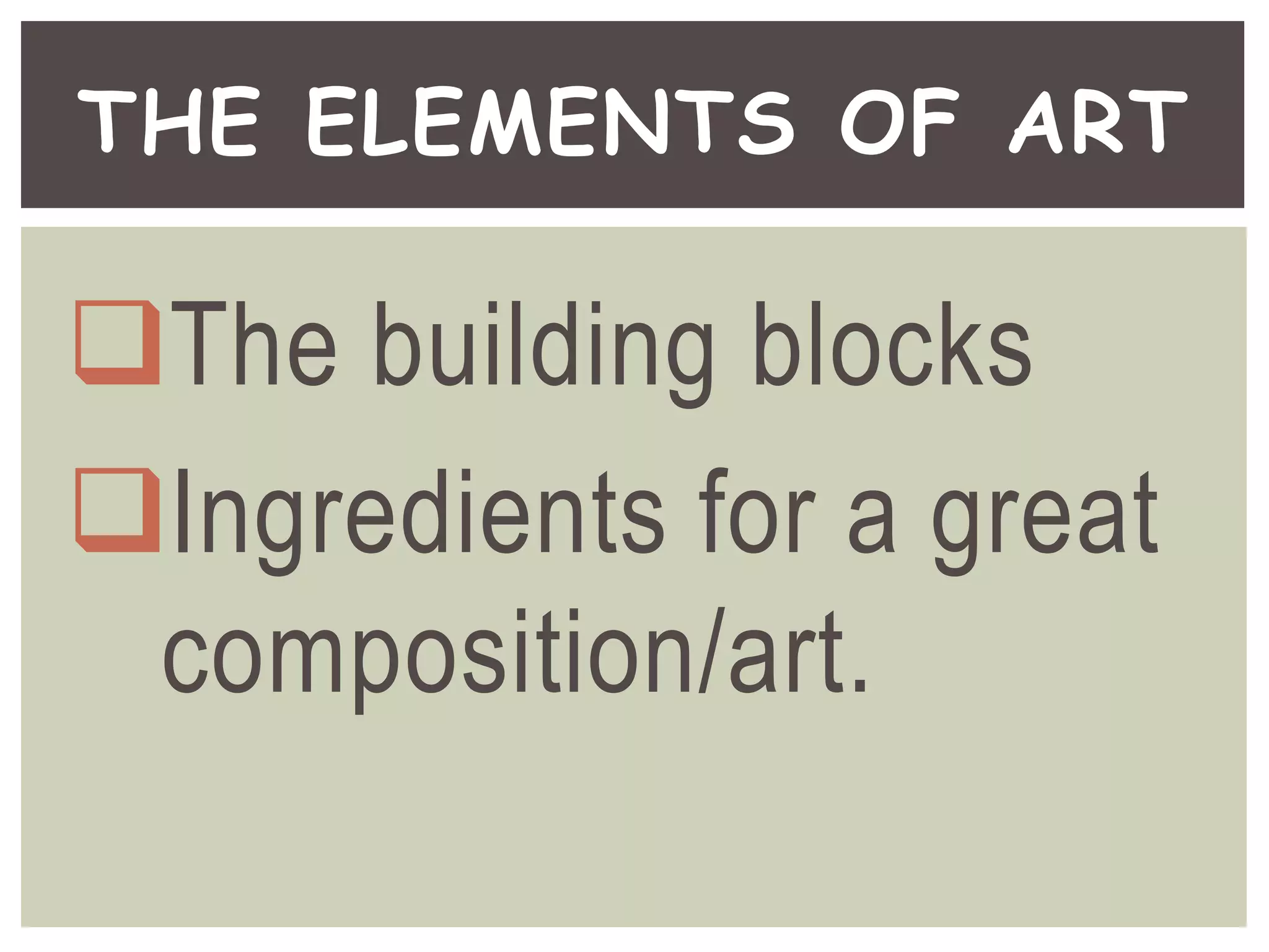 Elements and Principles of Arts in Painting | PPTX