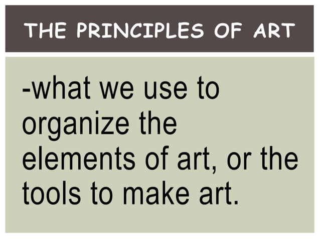 Elements and Principles of Arts in Painting | PPT