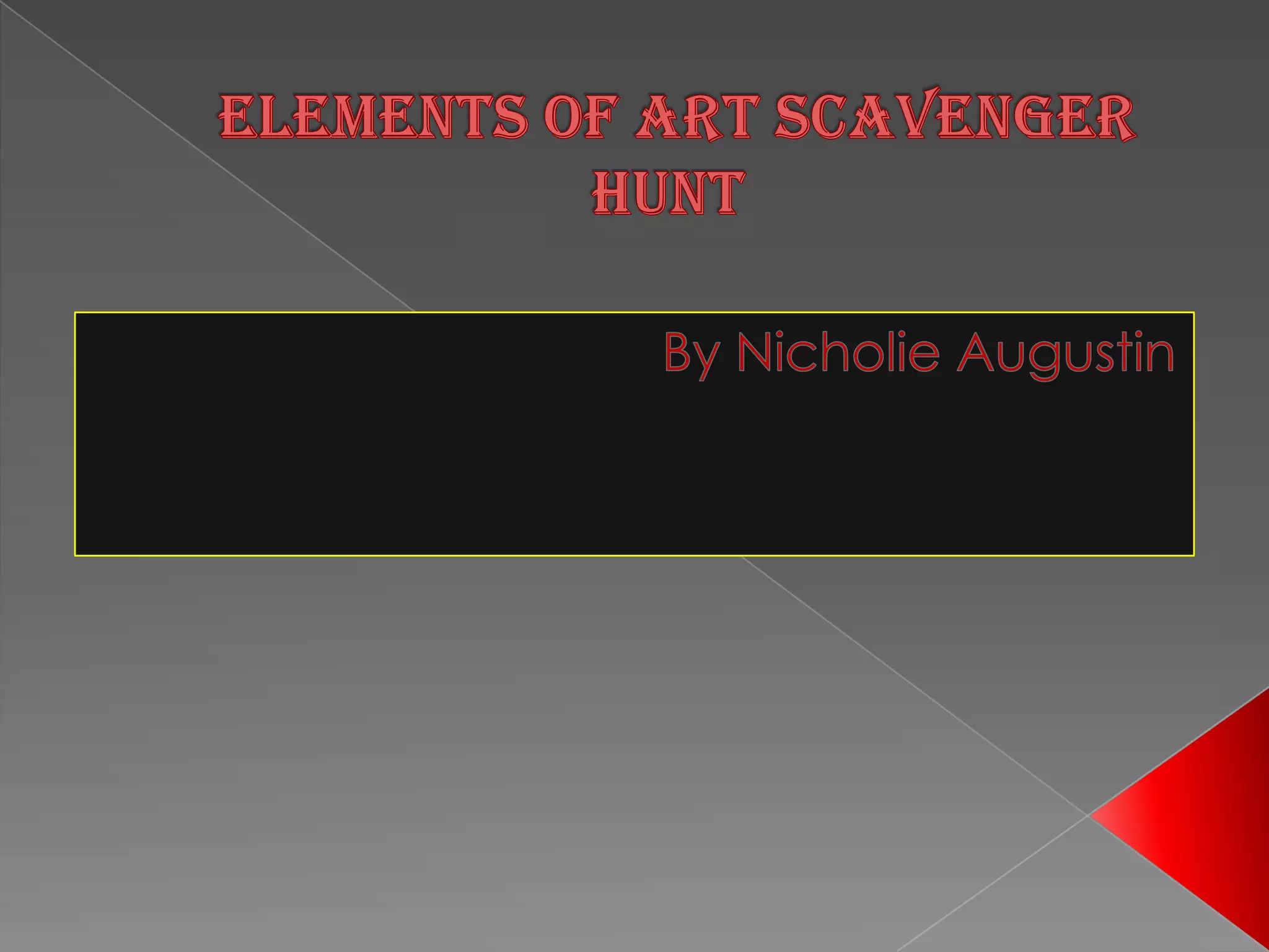 Elements of art scavenger hunt nick | PPT