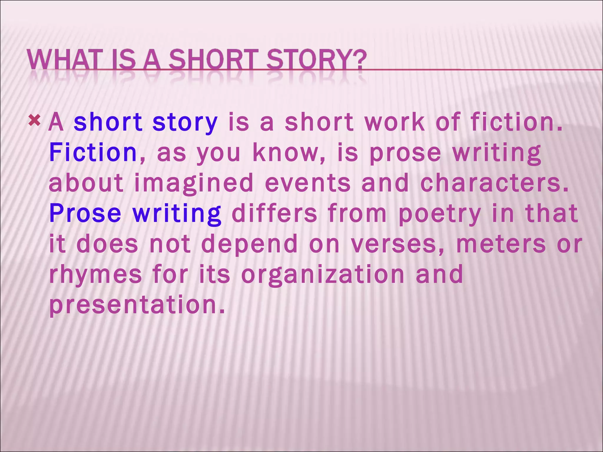 Elements Of A Short Story | PPT