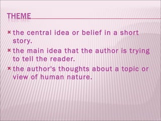 Elements Of A Short Story | PPT