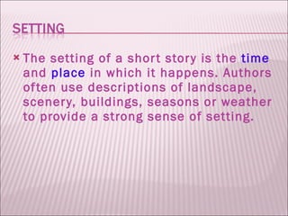 Elements Of A Short Story | PPT