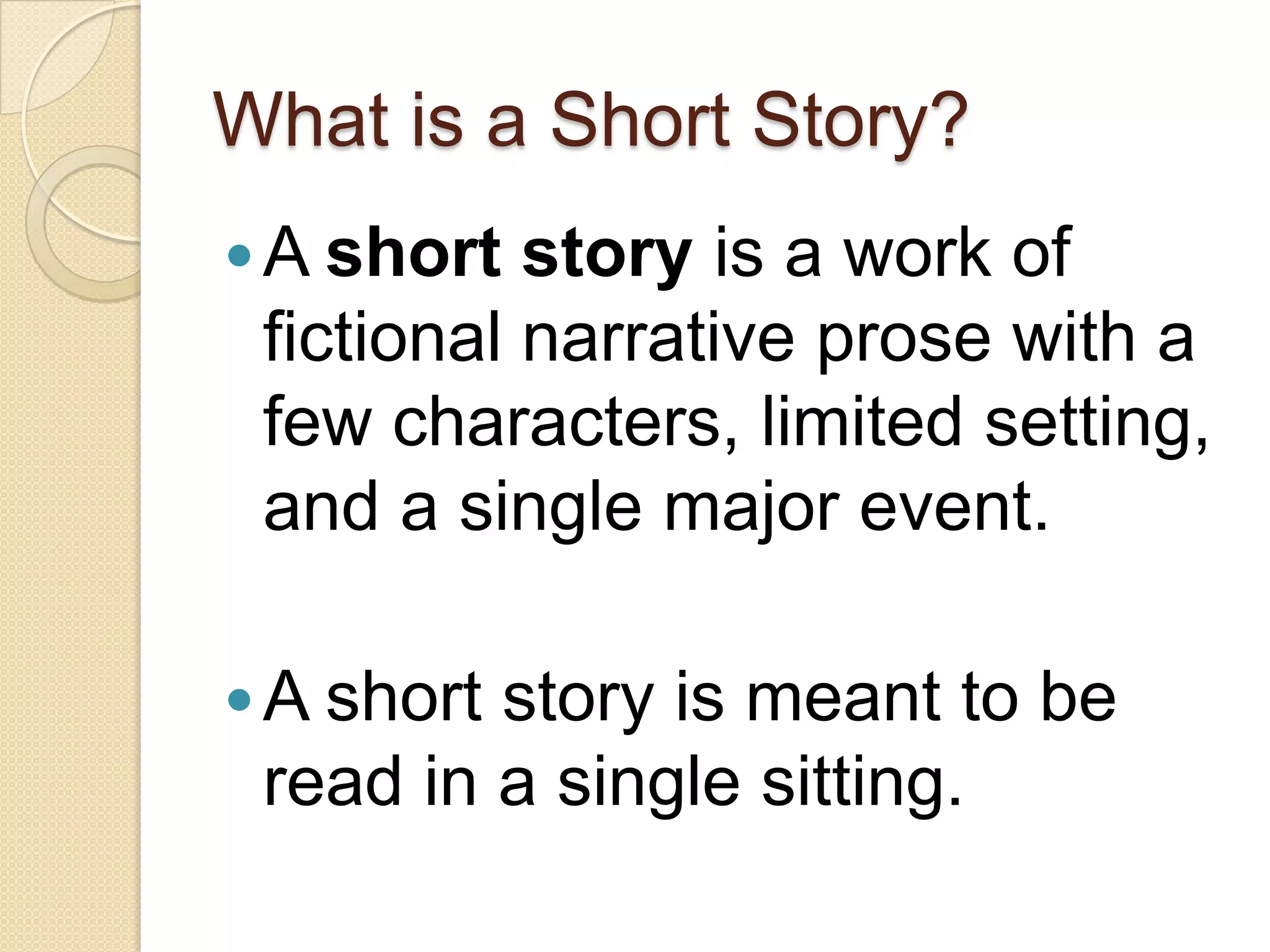 Elements of a short story | PPTX