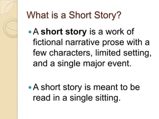 Elements of a short story | PPTX