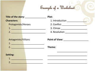 Elements of a Short Story | PPTX