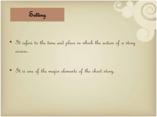 Elements of a Short Story | PPTX