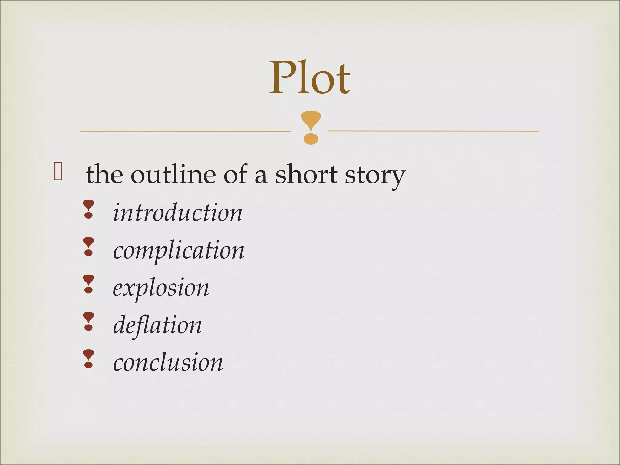 Elements of a Short Story | PPT