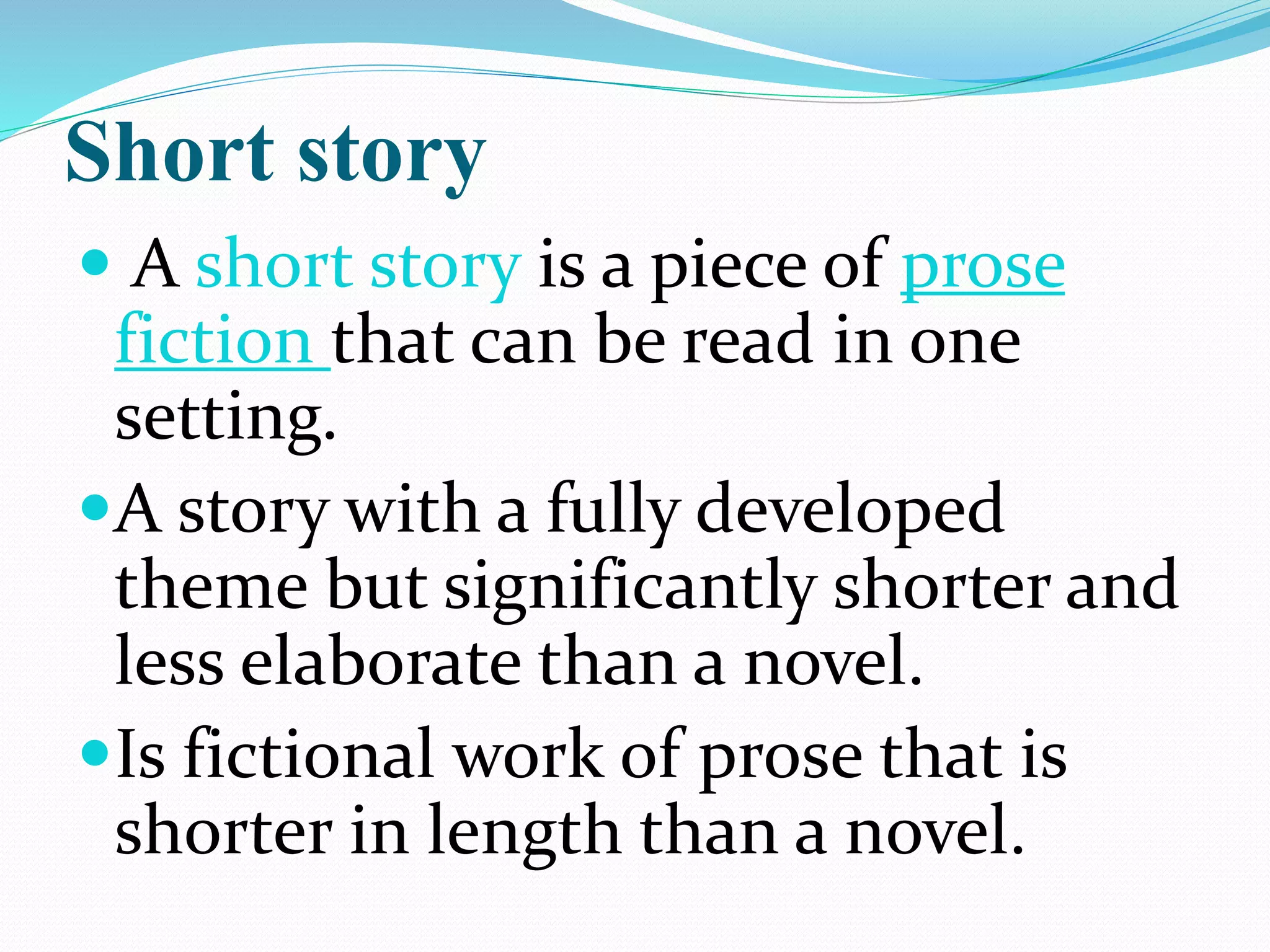 Elements of a shortstory | PPTX