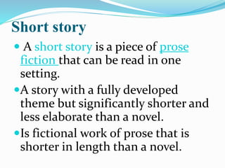 Elements of a shortstory | PPTX
