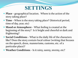 Elements of a shortstory | PPTX