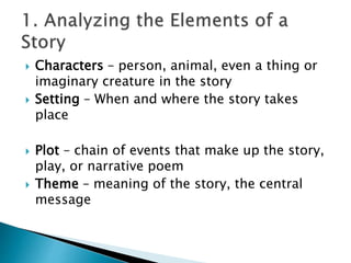 Elements of a short story | PPT