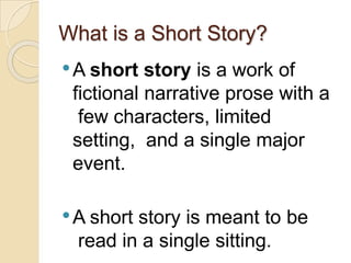 elements of a short story............... | PPT