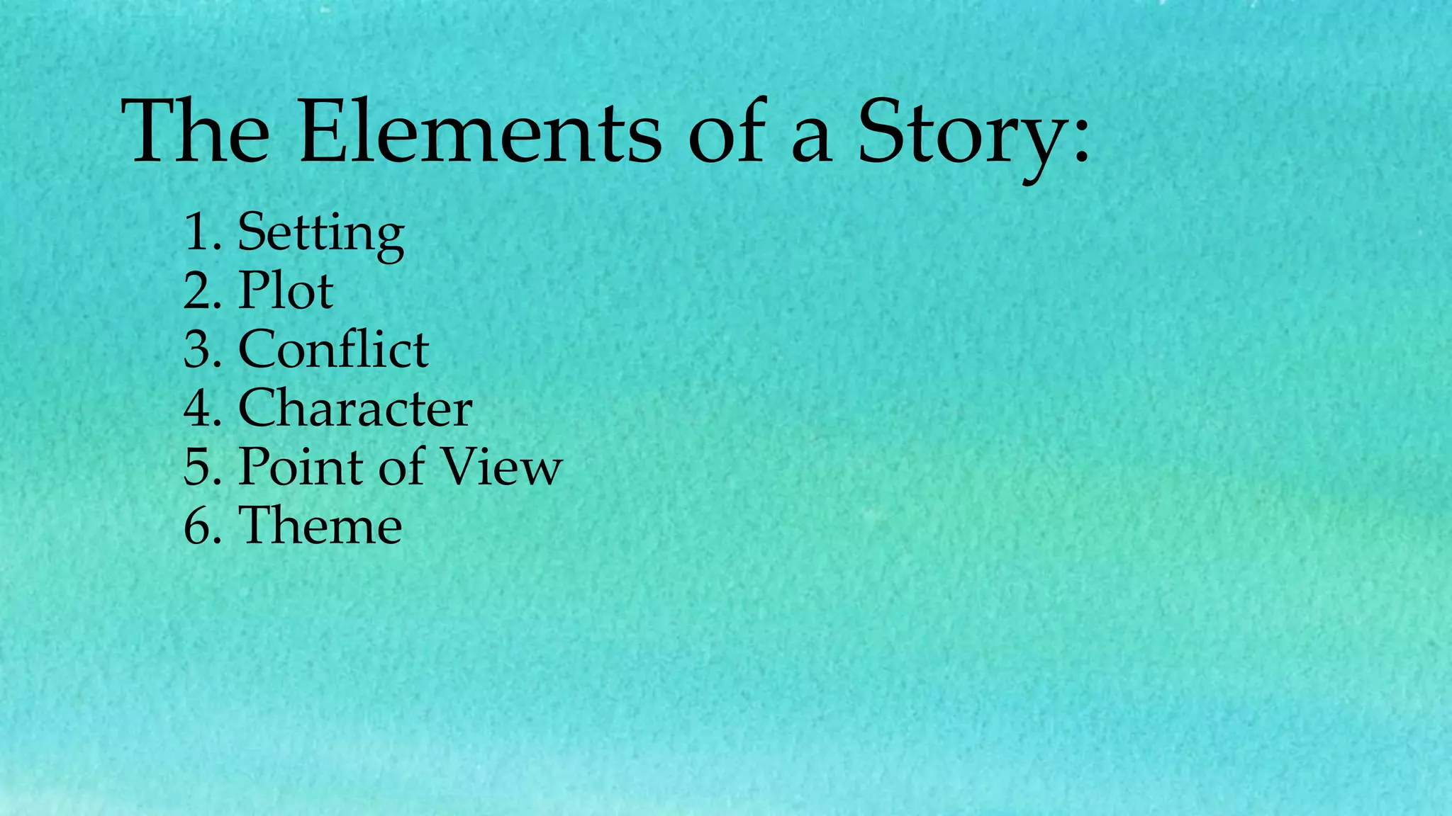 Elements of a Story | PPTX