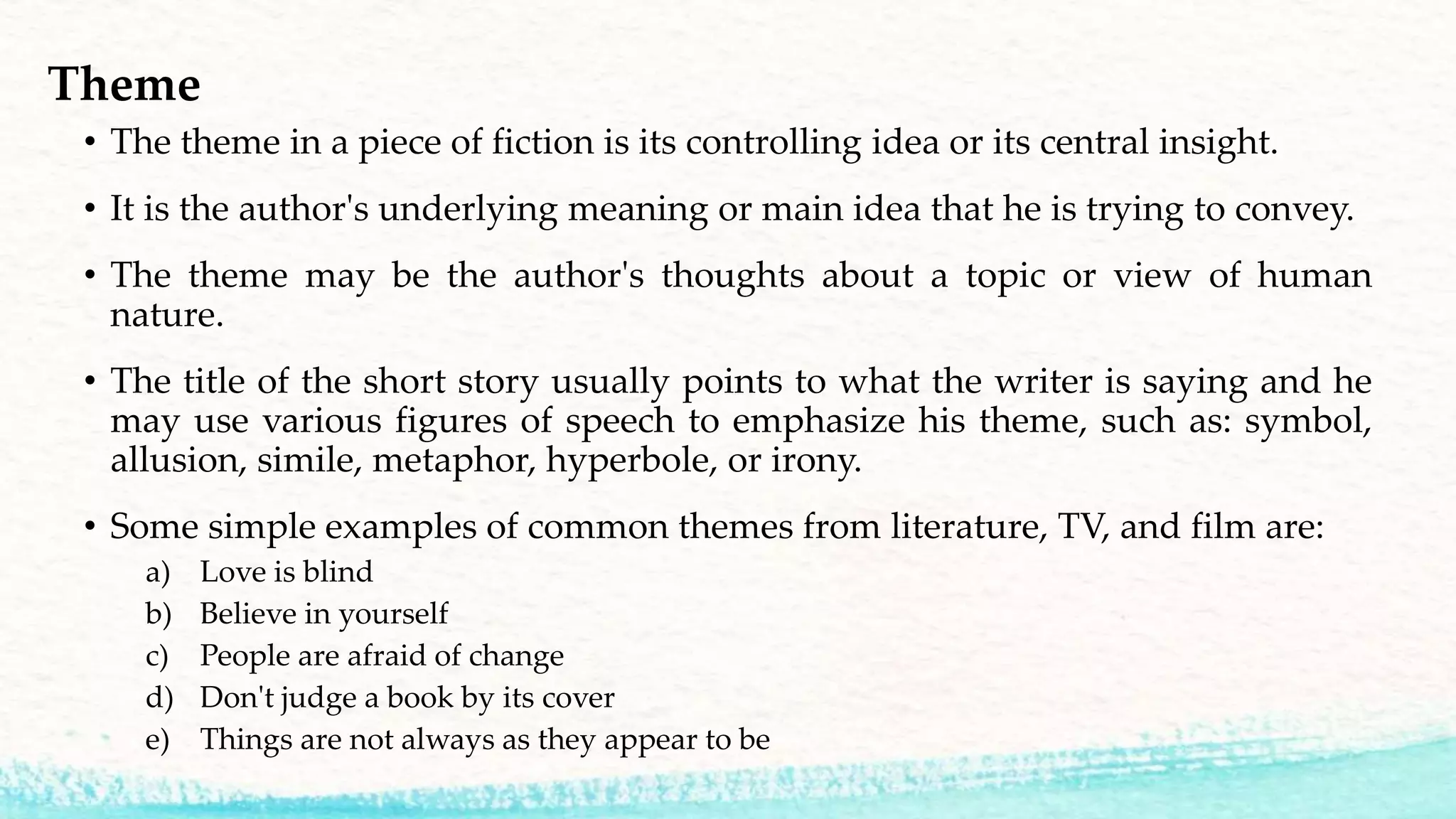 Elements of a Story | PPTX