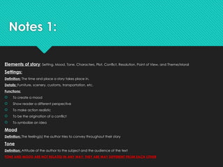 Elements of a Story for Educational Purposes | PPT