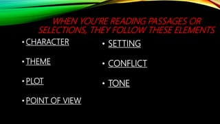 Elements of a story ppt | PPT