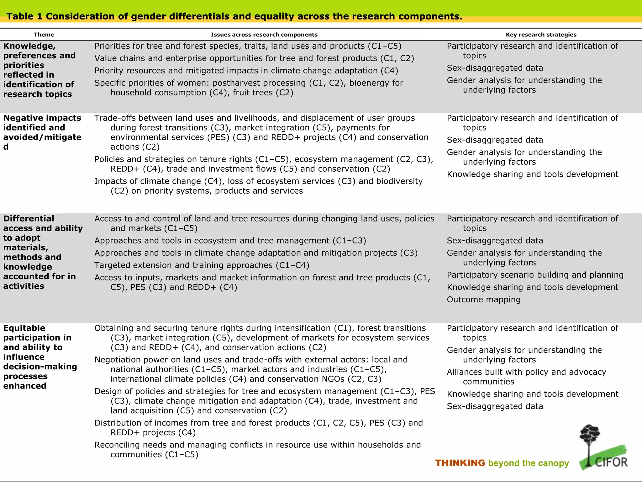 Elements of a strategy for gender responsive research | PPTX