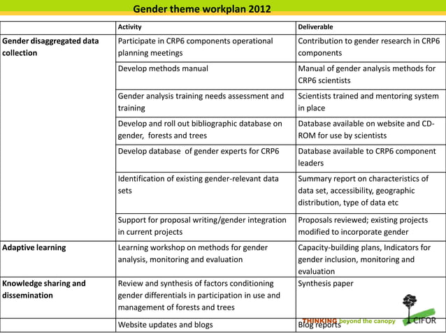 Elements of a strategy for gender responsive research | PPTX
