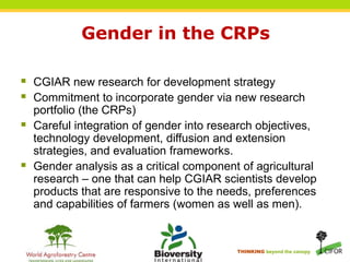 Elements of a strategy for gender responsive research | PPTX
