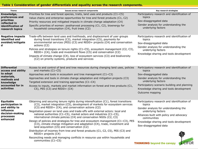 Elements of a strategy for gender responsive research | PPTX
