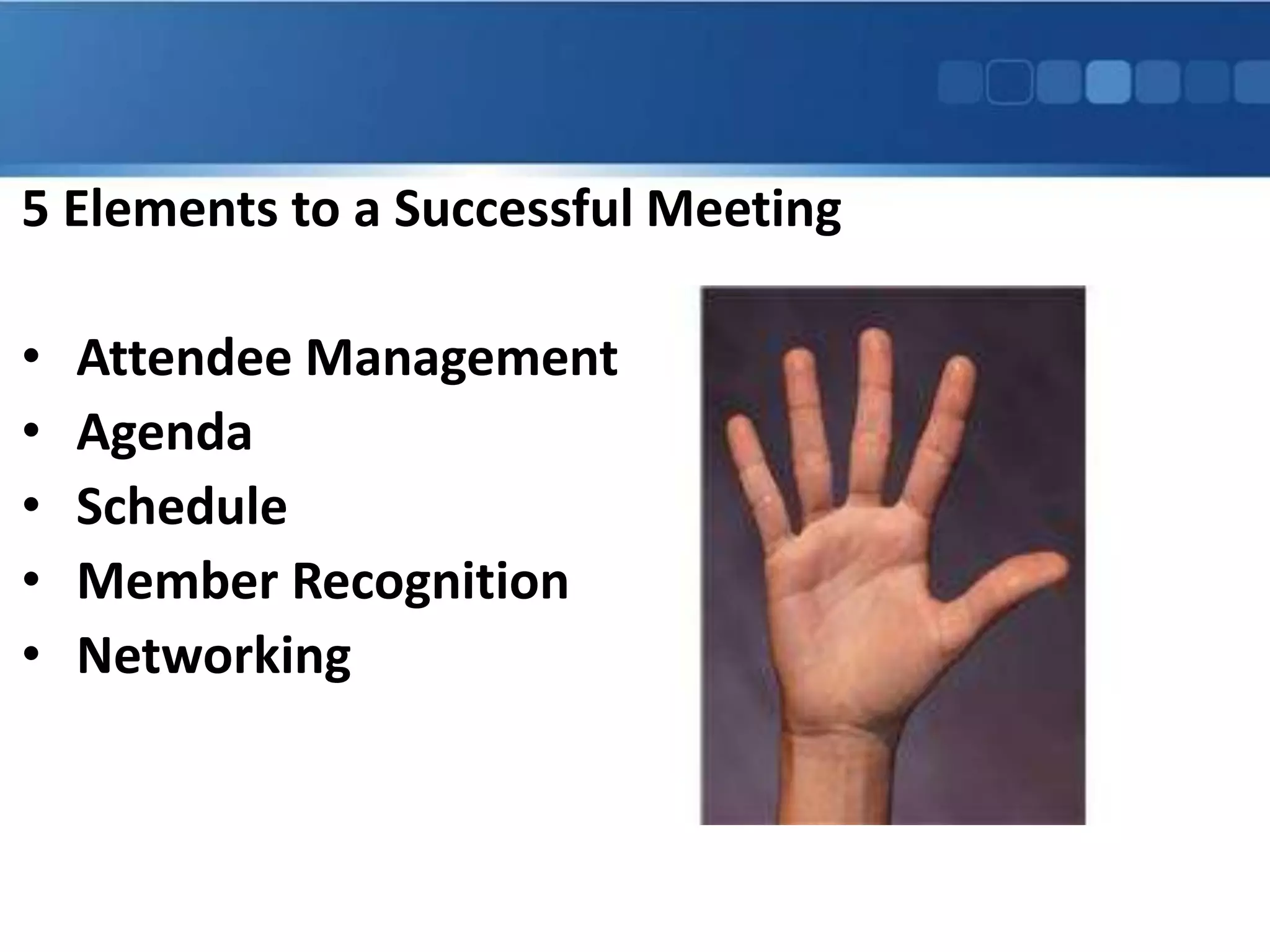 Elements of a Successful Association Meeting | PPTX
