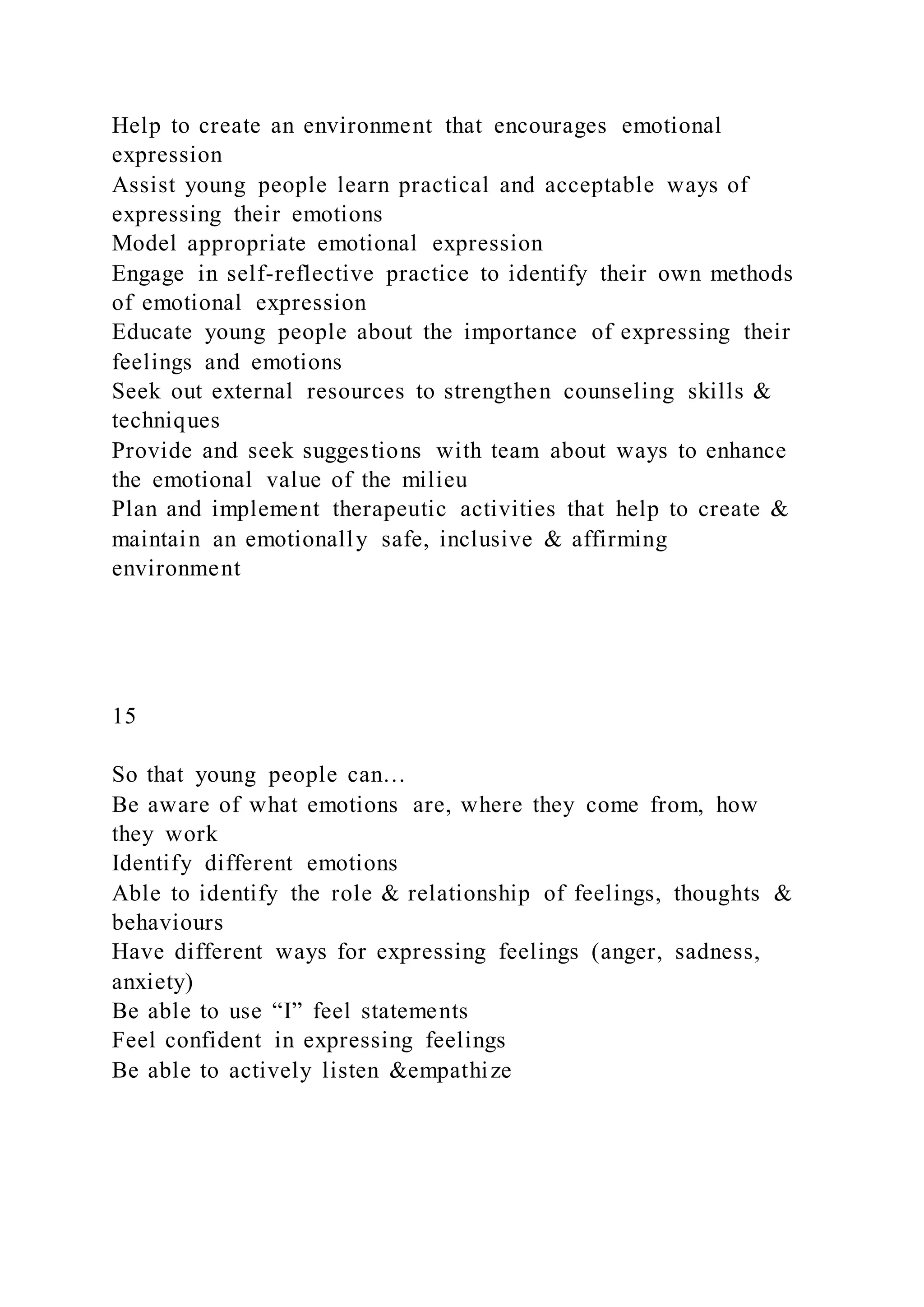 Elements of a Therapeutic Milieu Week 2 | DOCX