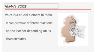 Elements of audio in radio | PPTX