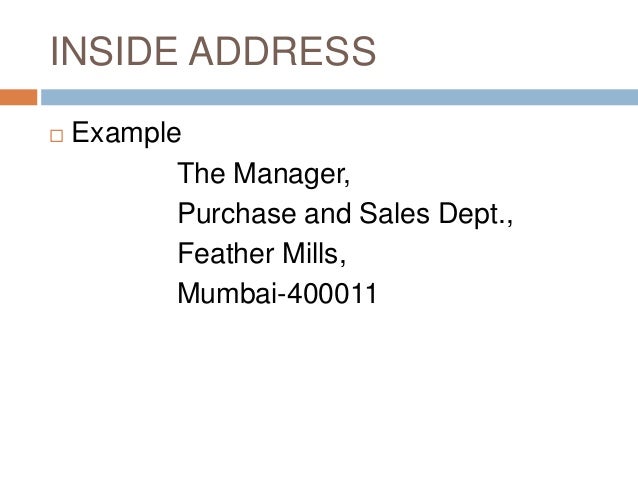 Elements of business Letter