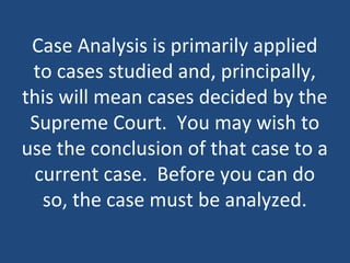 Elements of case analysis | PPT