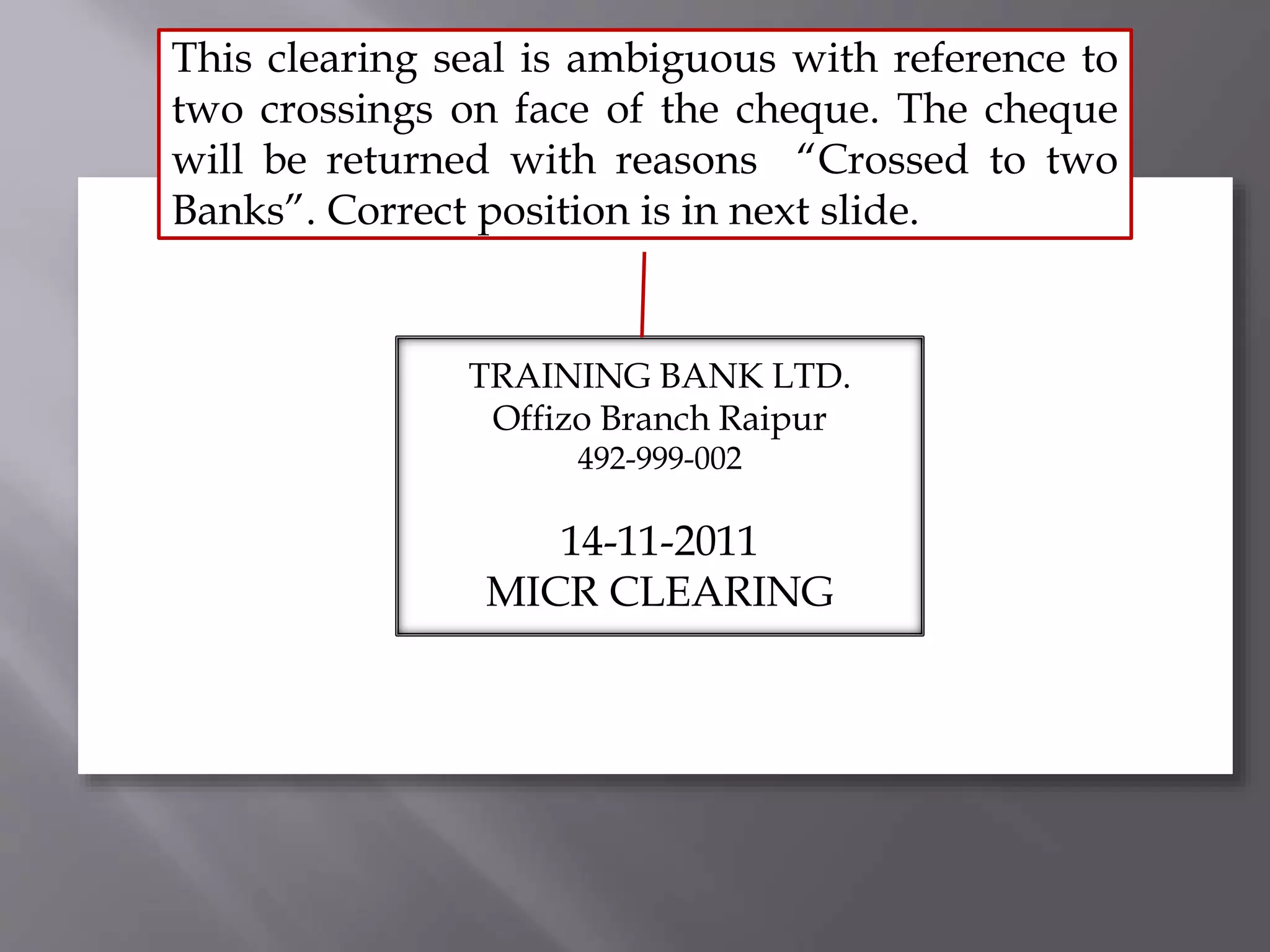 Elements of cheque | PPTX