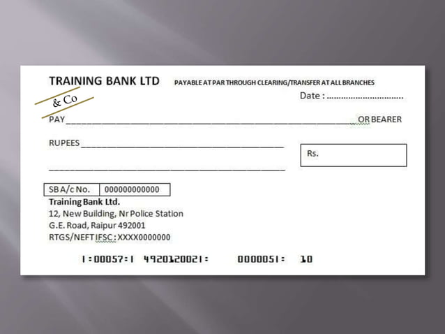 Elements of cheque | PPT