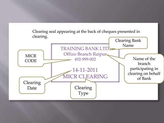 Elements of cheque
