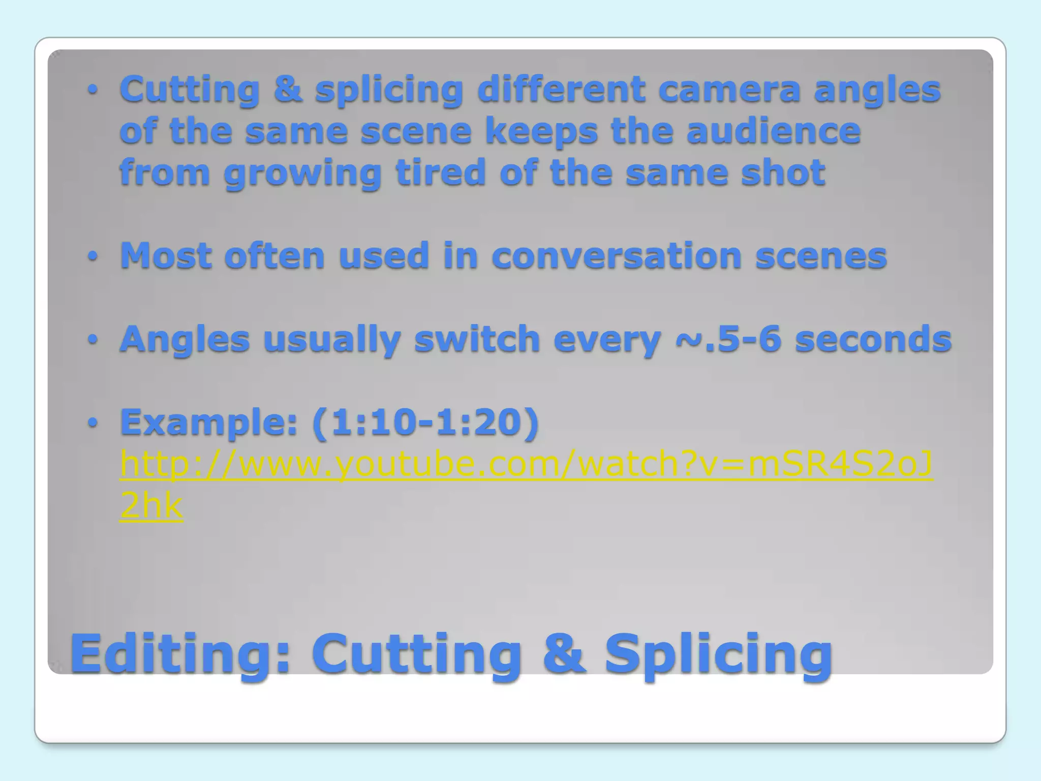 Elements of cinematography | PPTX