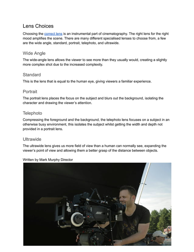 Elements of Cinematography | PDF