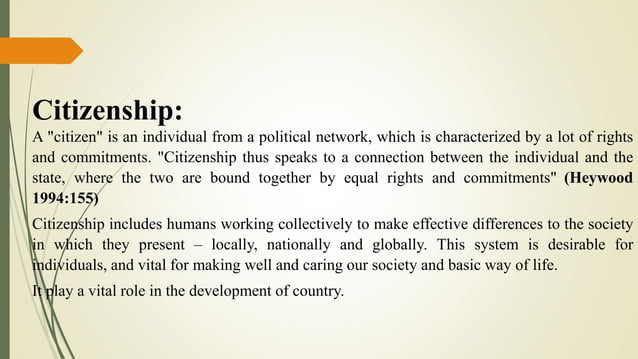 Elements of citizenship | PPT