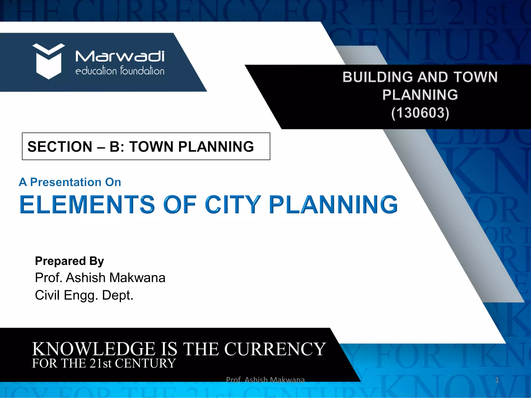 Elements of city planning_Building and Town Planning | PDF