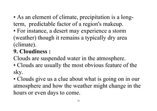Elements of climate and weather | PDF