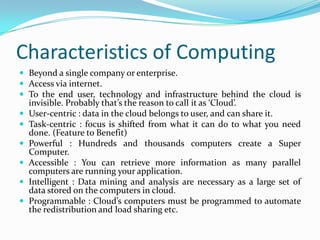 Elements Of Cloud Computing 09 | PPTX