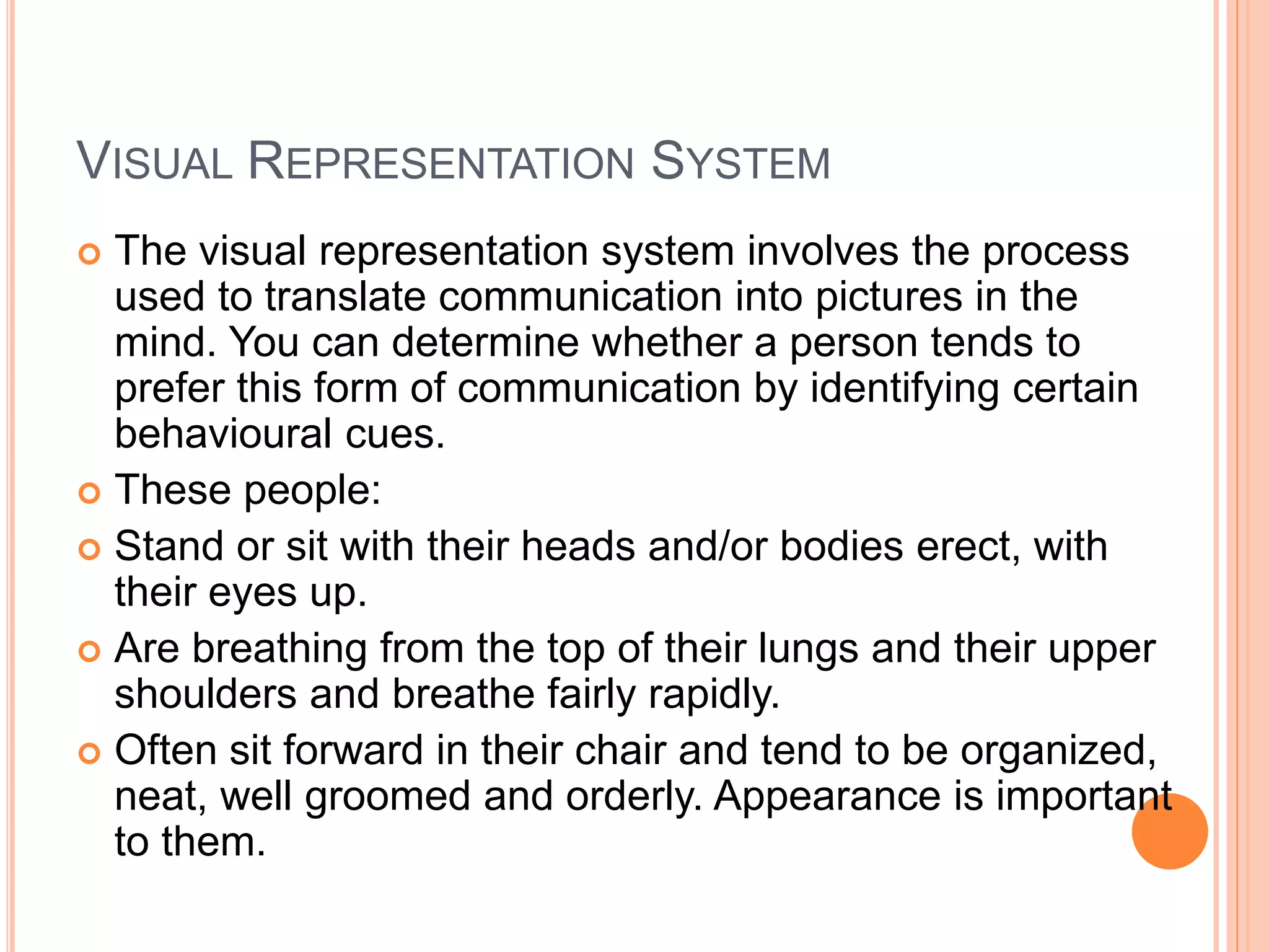 Elements of com, internal map, verbal clues, representation, internal ...