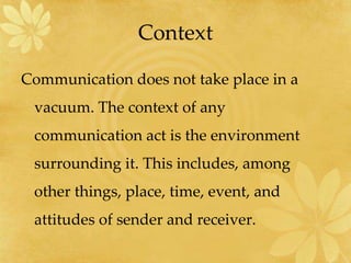 Elements of communication | PPTX