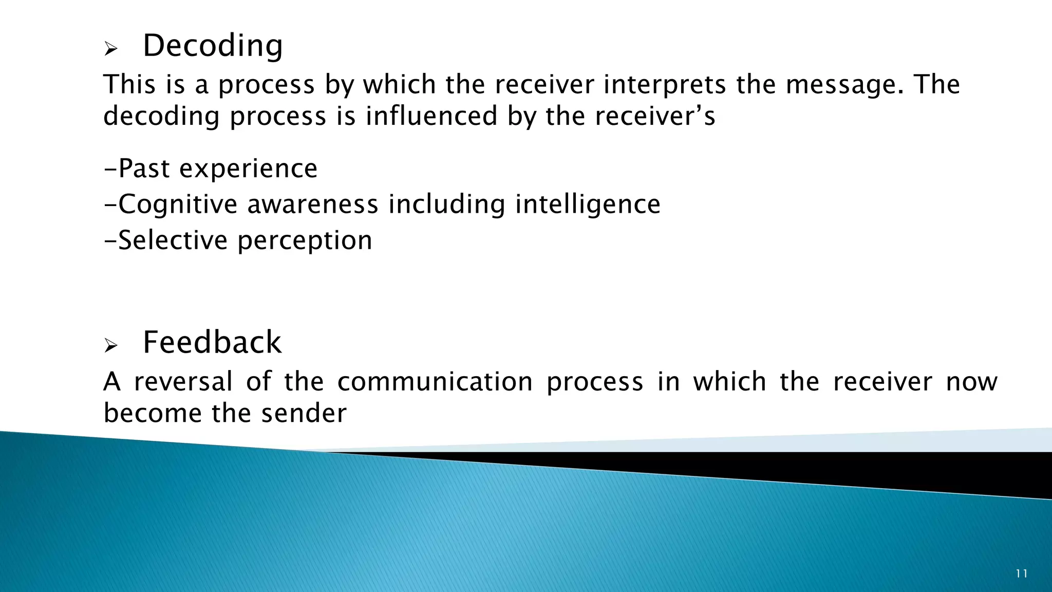 Elements of communication process | PDF